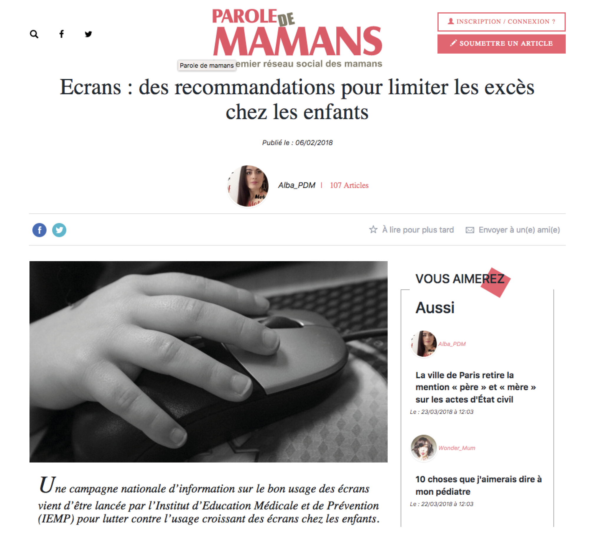 Web Site De Paroles De Mamans Iemp